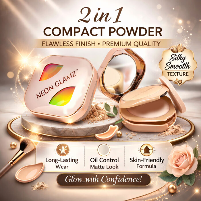 Compact Powder ( 2 in1 ) with Moisturised Formula, Long Lasting, Matte ...